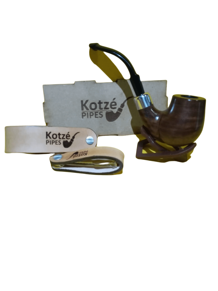 Leadwood (Hardekool) Smooth Bent Billiard with Cheek Carving “Dry ...